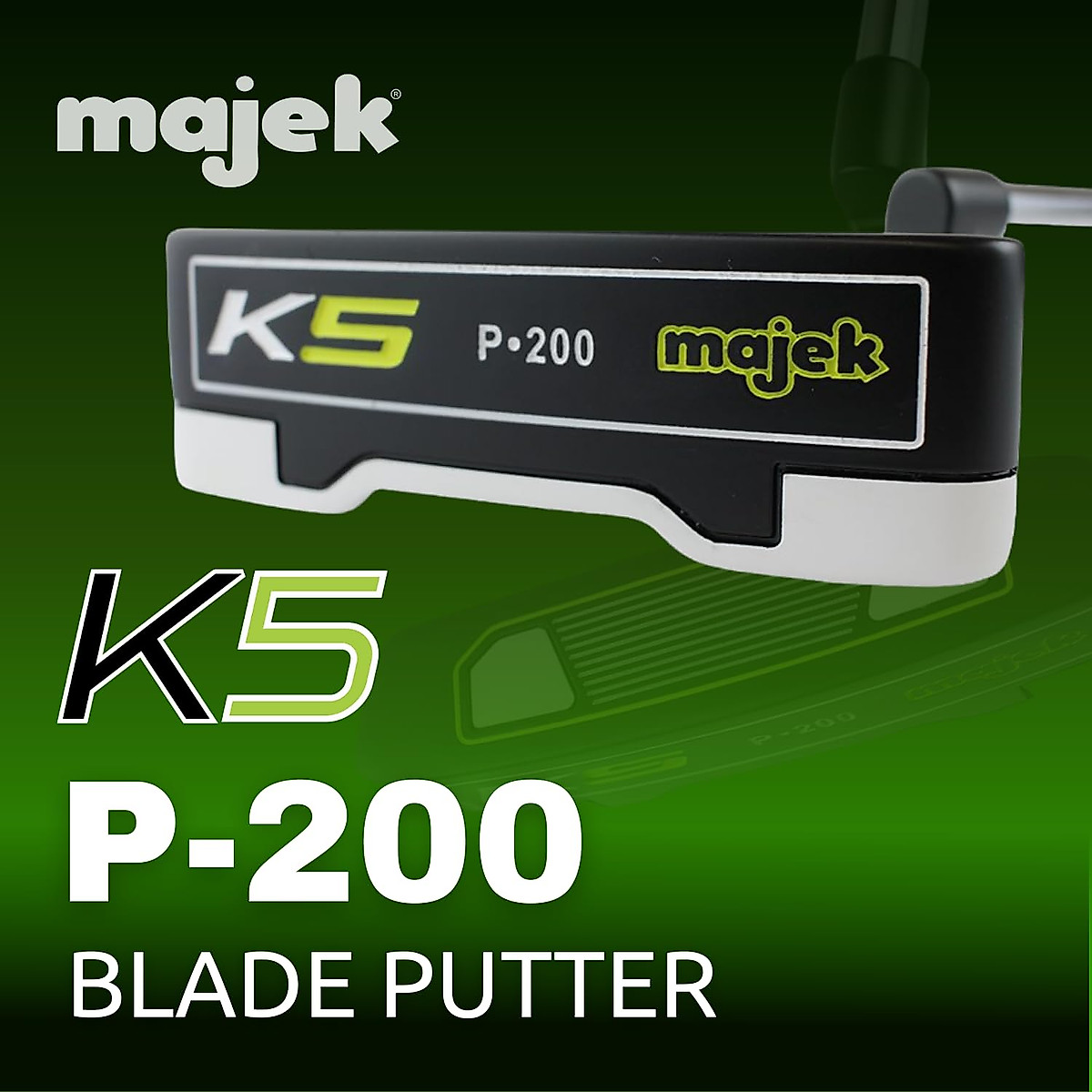 Majek K5 P-200 Golf Putter Right Handed Blade Style with Alignment Line Up Hand Tool 35 Inches Senior Men's Perfect for Lining up Your Putts