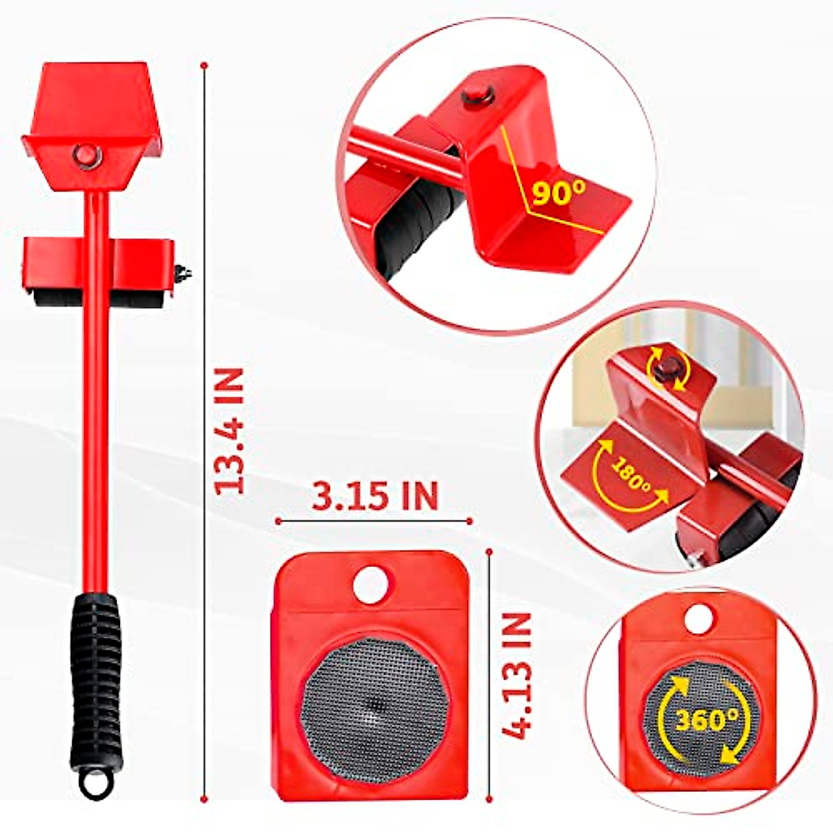 Furniture Movers Sliders Appliance Roller - Convenient Moving Sliders for Heavy Furniture Moving Pad - Heavy Duty Appliance Rollers to Move Refrigerator Floor Sliders can Lift Heavy Equipment