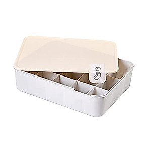 Alipis Box Drawers Plastic House Socks Plastic Organizer Drawers Underwear Finishing Box Panties Organizer Panties Holder Compartment Box Storage Box Bra Panty Rack Beige Socks Container