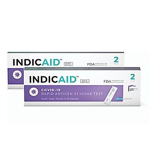 INDICAID COVID-19 Antigen Rapid Test, Covid Home Test, FDA EUA Authorized at-Home Test, HSA/FSA Eligible, Easier and Faster - 4 Tests
