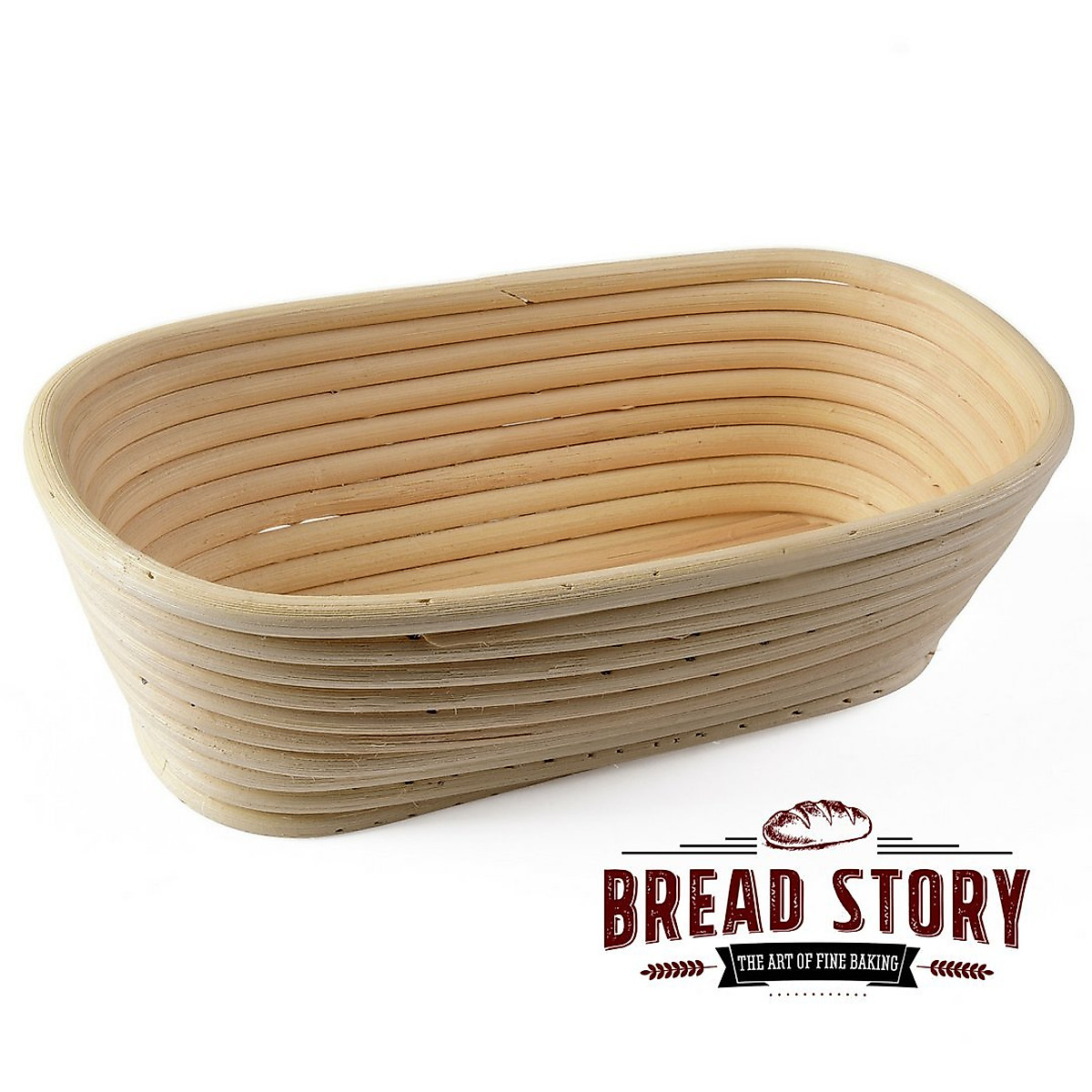 (10x6 inch) Oval Proofing Basket Set by Bread Story Oval Brotform Handmade Unbleached Natural Cane Bread Baking Kit with Cloth Liner Bread Baking e-book Course Discount Coupon