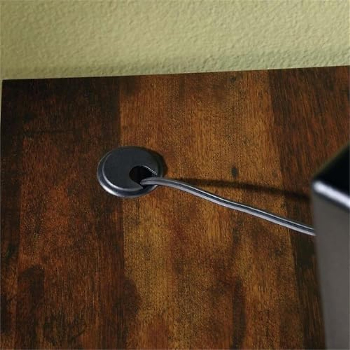 Pemberly Row Home Office L Shaped Desk with Computer Tower Storage in Curado Cherry