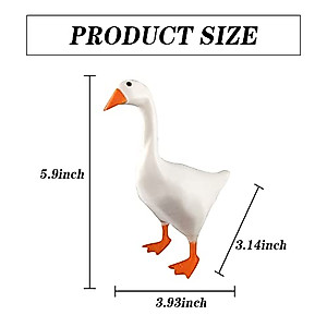 Goose Statue Magnetic Key Holder, Animal Magnetic Key Holder Sculpture Modern Home Decor，Cute Magnetic Goose Key Holder for Key Hooks Pens Bells (Yellow)