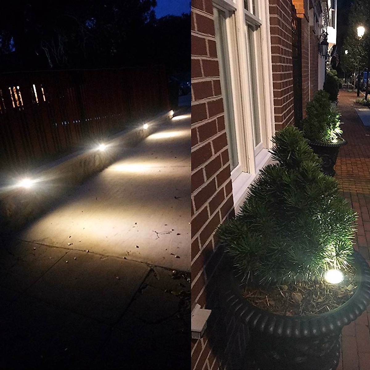 SUNRIVER Low Voltage Landscape Lights Landscape Well Lights 1W 12V-24V Outdoor In-Ground Lights IP67 Waterproof LED Landscape Lighting for Paver, Deck, Step, Garden Lights (6 Pack Warm White