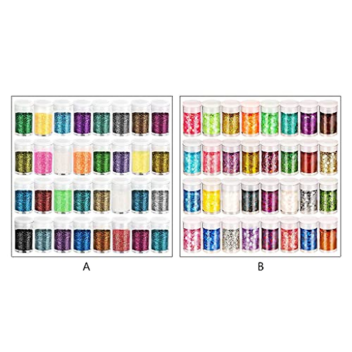 ✪ Various Craft Glitter Powder Suitable for Resin Crafts Body Face and Nails