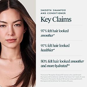 Virtue Smooth Sulfate Free Shampoo and Conditioner Set for Frizz Control for Curly Hair, Safe for All Hair Types, Color Safe