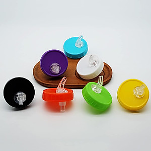 2Pack Moonshine Pour Spout Lid: 2.75 Inch Regular Mouth, Plastic Mason Jar Spout, Dust-Proof Cover, Free Flow, Suitable for Any Liquid, Leak-Proof QurHapzy