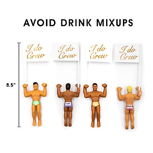 Drinking Buddies Bride Squad, Bachelorette Drink Markers, Party Accessories, Girls Night, Hunky Wine Charmers