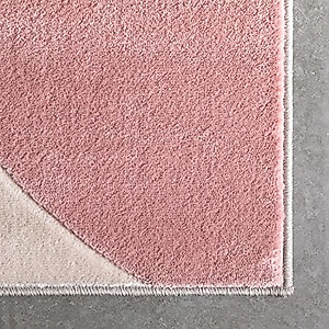 Well Woven Good Vibes Helena Blush Pink Modern Geometric Shapes 7 ft 10 in x 10 ft 6 in Texture Area Rug