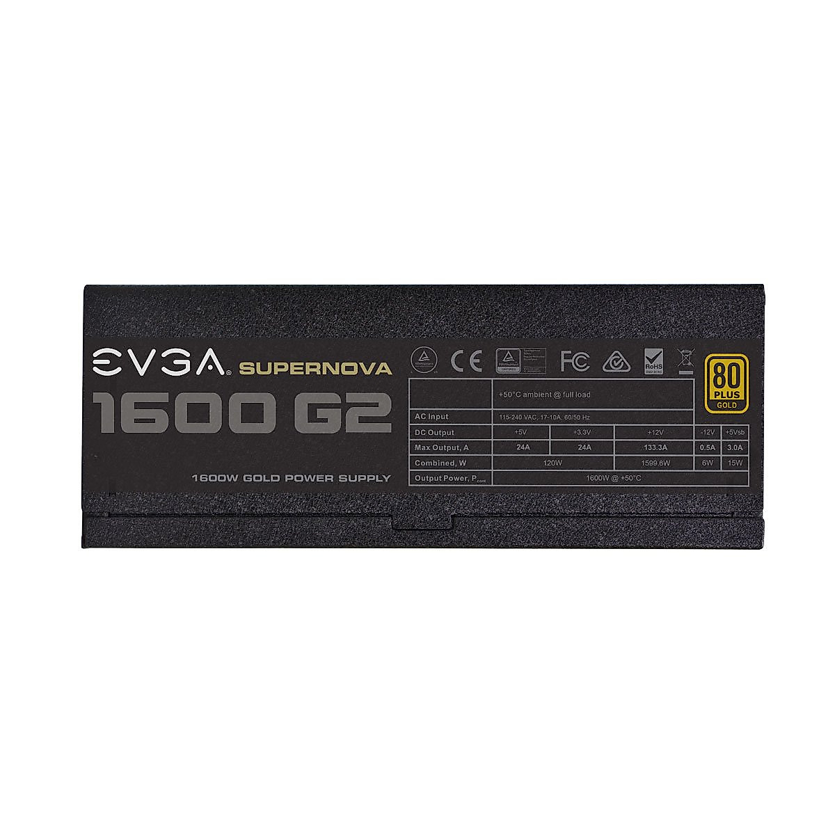 EVGA SuperNOVA 1600 G2 80+ GOLD, 1600W Fully Modular NVIDIA SLI and Crossfire Ready 10 Year Warranty Power Supply 120-G2-1600-X1