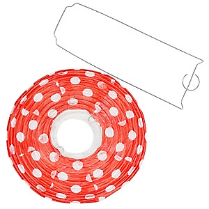 3pcs Mushroom Shaped Paper Lanterns 3D Foldable Hanging Lanterns Halloween Ornament Backdrop for Jungle Wonderland Theme Birthday Wedding Party Fairy Baby Shower Garden Decor (Red, 7.9 inch)