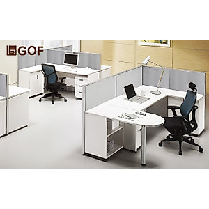 GOF Office Partition Single Full Fabric Panel (L-Post 72" h)