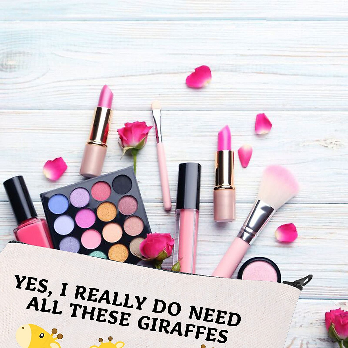 BDPWSS Giraffe Gifts For Giraffe Lovers Giraffe Makeup Bag Yes i Really Do All Need These Giraffes African Animal Lover Gifts (Do need all giraffes)