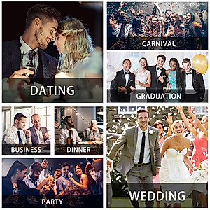 HISDERN Mens Black Dress Shirts Long Sleeve Casual Formal Button Down Shirt for Men Black Gold Plaid Inner Contrast Button Up Club Shirt