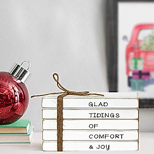 No/Brand Collective Home-Decorative Book Stack,Rustic Christmas Book Stack