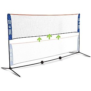 JOOLA HIT MIT Adjustable Height Portable Badminton Net Set - Competition Multi Sport Indoor or Outdoor Net for Playing Pickleball, Kids Volleyball, Soccer Tennis, Lawn Tennis - Easy and Fast Assembly