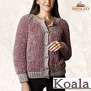 3 Ball/Skein Himalaya Koala Chenille Yarn, 100g/3.5 oz, 100 m/109 yards, 100% Micro Polyester Bulky Chunky Yarn, Baby Yarn, for Amigurumi, Baby Blankets, and Home Decor, 75704