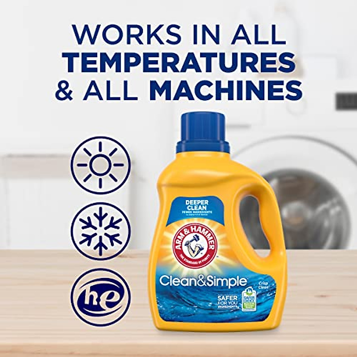 Arm & Hammer Clean & Simple, 77 Loads Liquid Laundry Detergent, 100.5 Fl oz