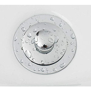 Artiwell Lift & Turn Tub Trim Set with Two-Hole Overflow Faceplate, All Brass Bathtub Conversion Kit Assembly with 2-Hole Overflow Face Plate and Universal Fine/Coarse Thread (Chrome Plated)