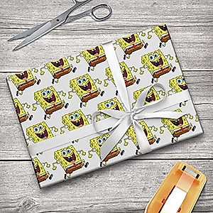 GRAPHICS & MORE Running Spongebob Gift Wrap Wrapping Paper Rolls