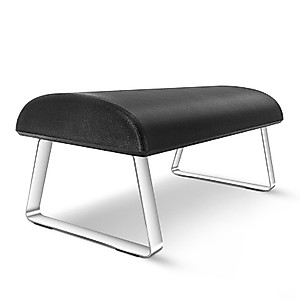 Foot Rest for Under Desk at Work, PU Self-Skinning Foam Foot Stool Under Desk Footrest, Ergonomic Office Foot Rest, Soft and Comfortable, Black