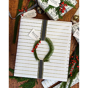 PartyWoo Black and Gold Curling Ribbon, 219 Yard Ribbon for Balloons, Balloon String, Balloon Ribbon, Curling Ribbon for Craft, Ribbon for Gift Wrapping, Crafting, Wedding, Florist Flower (1 Roll)