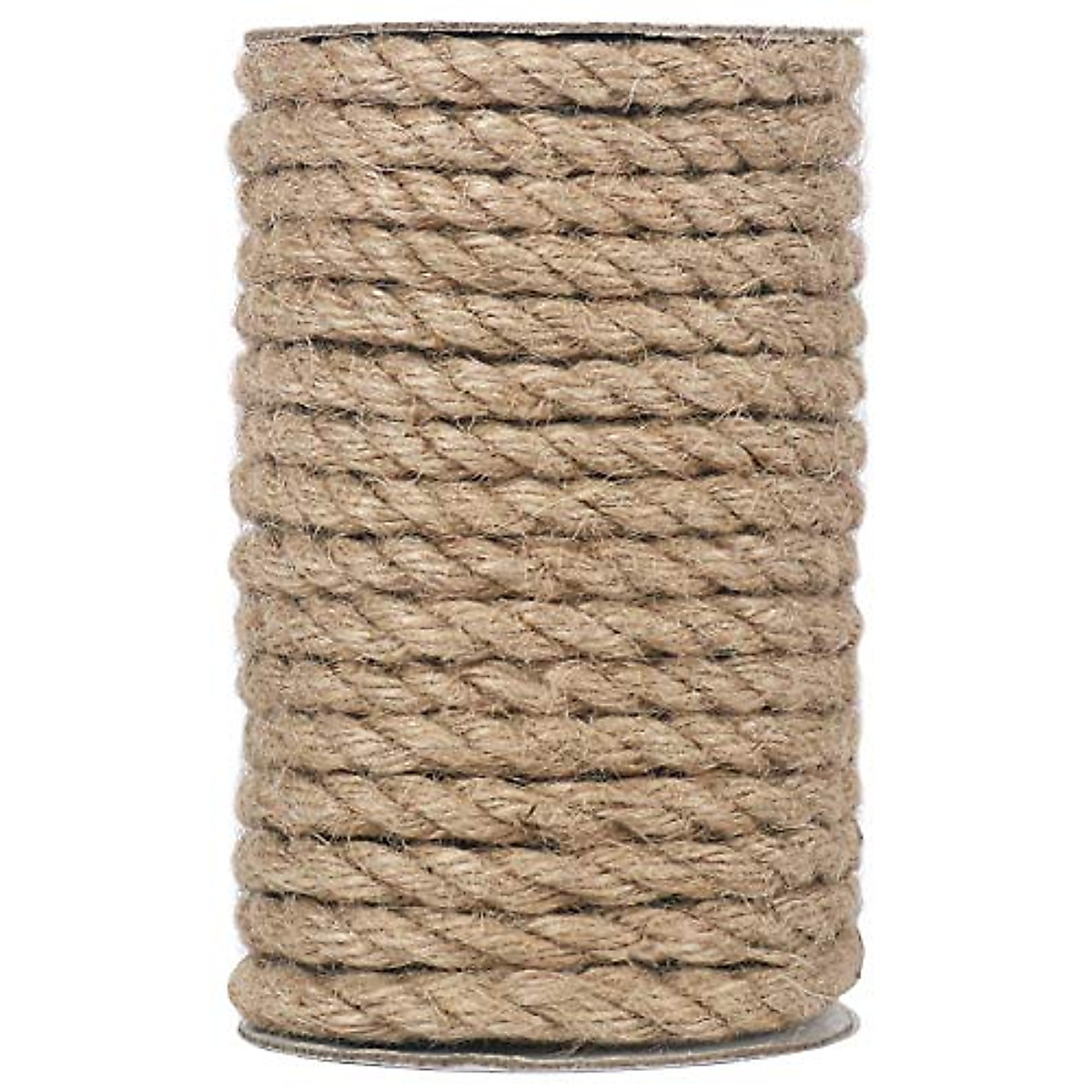 Vivifying Jute Rope, 50 Feet 8mm Natural Heavy Duty Twine for Crafts, Cat Scratch Post, Bundling and Hanging