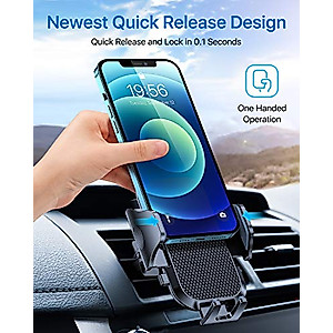 andobil Dashboard Car Phone Holder [Military Sturdy, Big Phone Friendly] Ultra Stable 3 in 1 Cell Phone Mount for Car Windshield Vent Fit for iPhone 14 13 12 Pro Max Plus Samsung S23 S22 All Phones