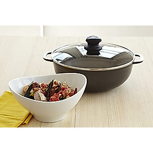 IMUSA USA 6.9Qt Hammered Basic Caldero (Dutch Oven), 30cm, Black