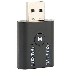 Garsentx Bluetooth 5.0 USB Dongle Adapter for PC, 2 in 1 USB Bluetooth Transmitter Receiver Adapter Wireless Transfer, Dual Output USB/AUX, for Computer TV Speaker Headset