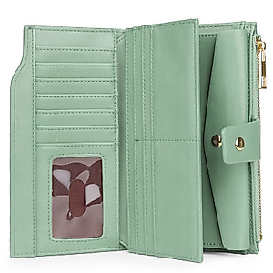 Uromee Wallet Women Vegan Leather RFID Blocking Large Ladies Wristlet Purse Card Holder Organizer Clutch