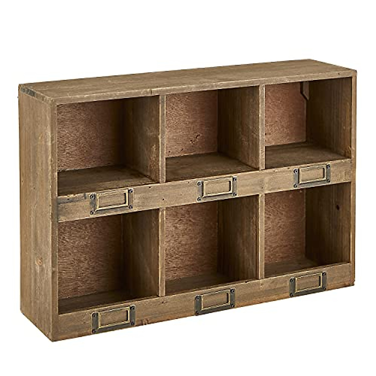 47th & Main Wooden Decorative Cubby Organizer, 18 x 12-Inch, Natural