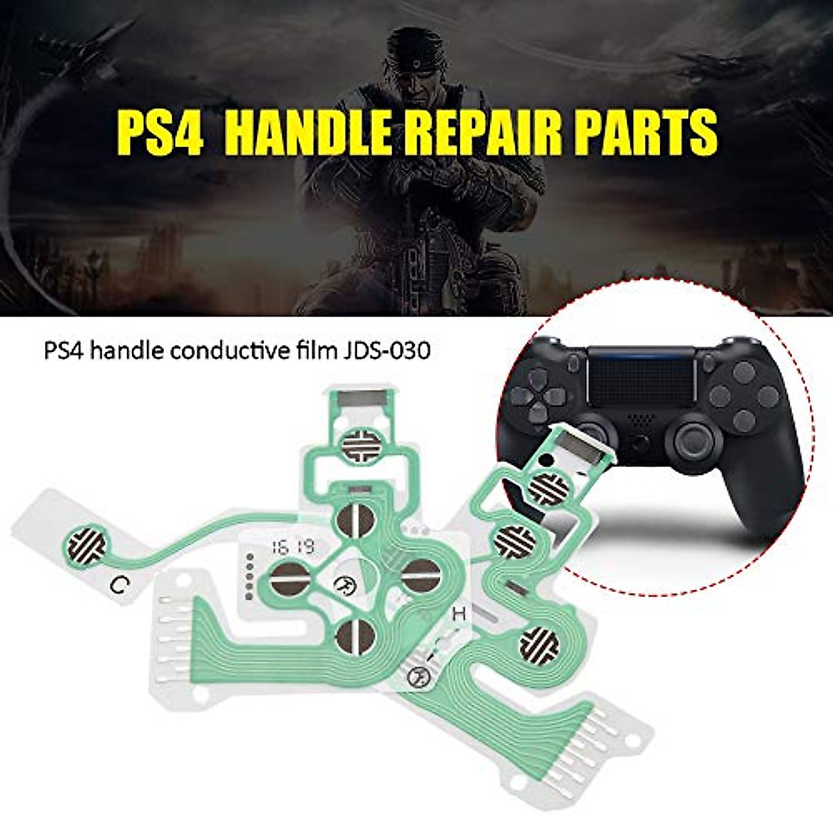 urjipstore Ps4 Controller Conductive Film Replacement Button Ribbon Circuit Board