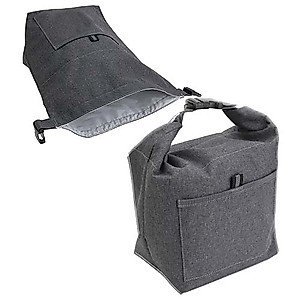 Ariel EDGE Durable Roll-top Insulated Lunch Tote Bag, Charcoal, Unisex