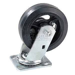 Global Industrial Platform Truck w/Steel Deck, 6" Rubber Casters, 36 x 24, 2000 Lb. Capacity