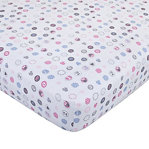 Disney Minnie Mouse Pretty in Pink 3 Piece Nursery Crib Bedding Set, Pink, Grey, Rose