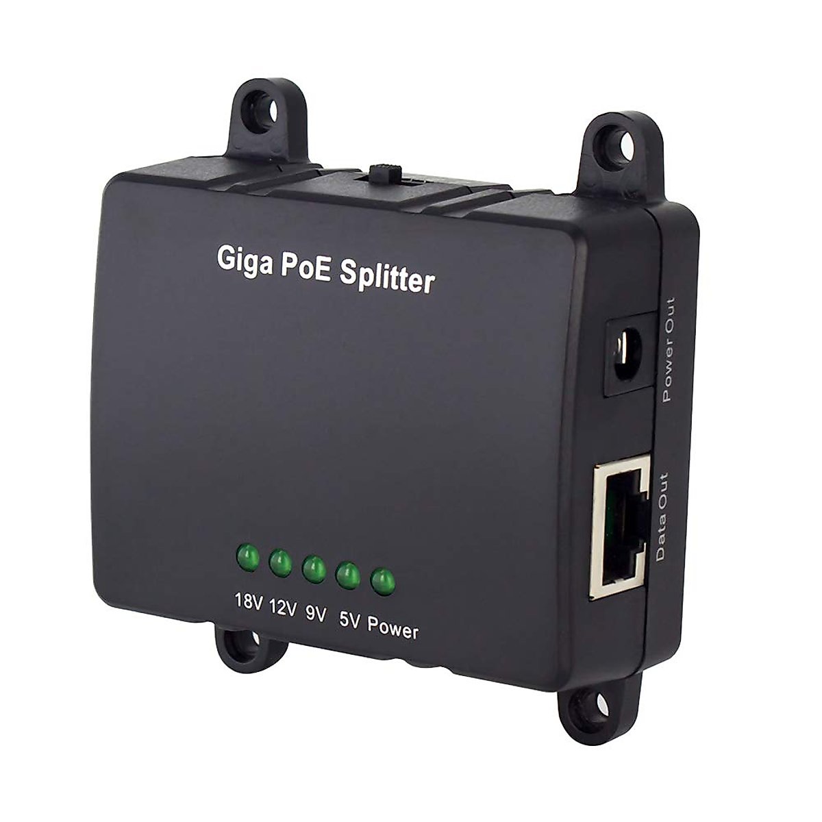 CENTROPOWER Gigabit PoE Splitter,Network-Repeaters,Wall Mountable Adjustable Voltage Output,PoE Powered IEEE 802.3af/802.3at Compliant,POE+ Injector