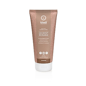 KHADI COCONUT SHIKAKAI Ayurvedic conditioner, 100% natural, silicone-free, Coconut & Shikakai rich conditioning, silky shine, reduces frizz & defines curls, vegan hair care organic beauty 6.7 oz