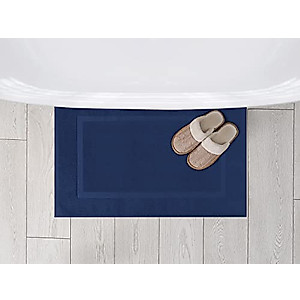 Utopia Towels Bundle Pack of 600 GSM Bath Sheet Set (2-Pack) and Banded Bath Mats (2-Pack) – 100% Ring-Spun Cotton – Highly Absorbent – Soft & Luxurious – Navy