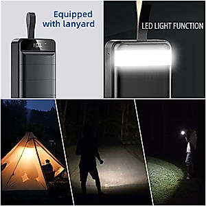 Power Bank 50000mAh, 22.5W PD Quick Charge Portable Charger with 4 Outputs & 3 Inputs & Flashlight and LED Display, Huge Capacity Safer External Battery Pack for Smartphone, Android, Tablet & etc