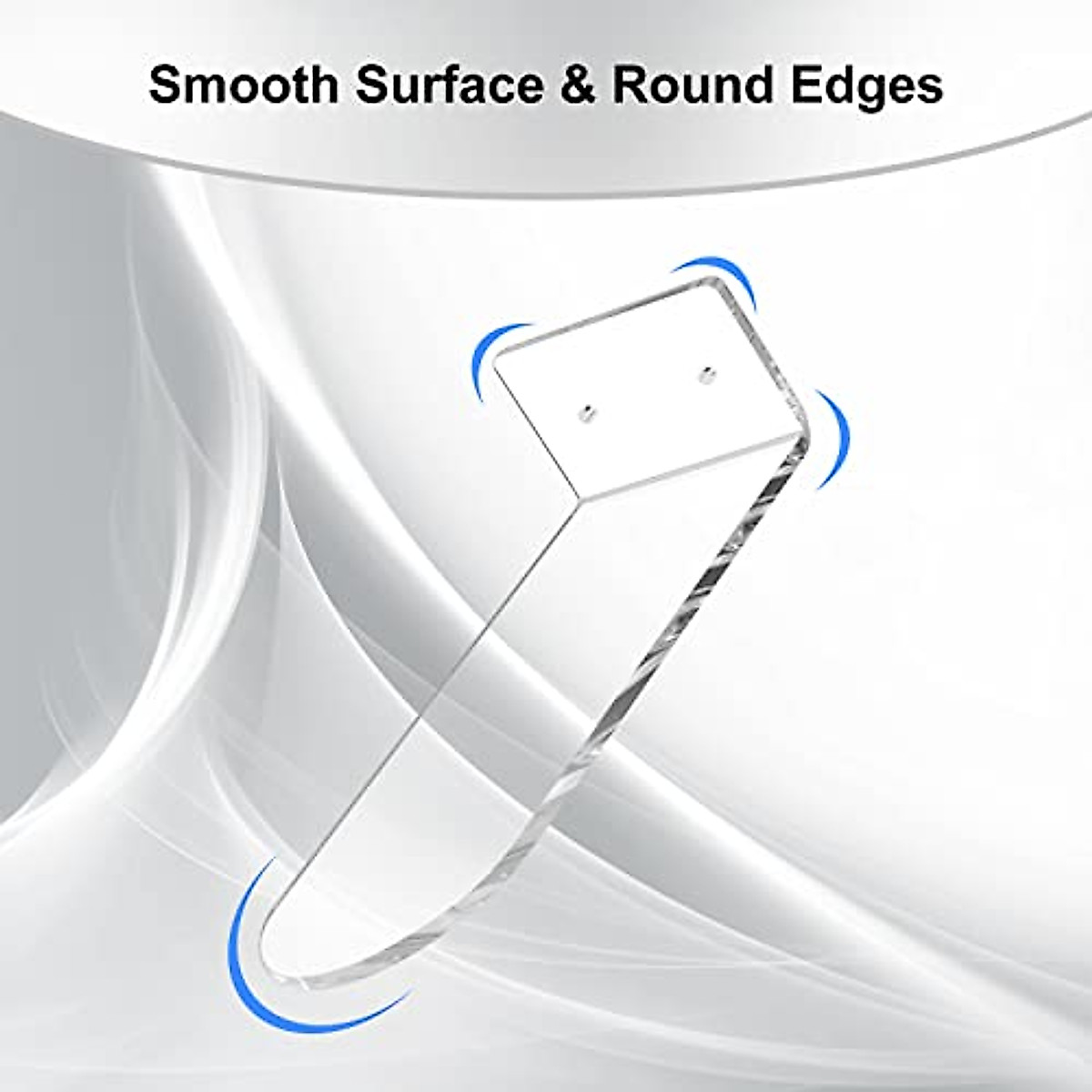 Acrylic Floating Clear Sneaker Shelves Wall Mount Set of 6 for Shoe Display，Floating Shoe Display Shelves for Bedroom, Gaming Room, Living Room，entrance hall