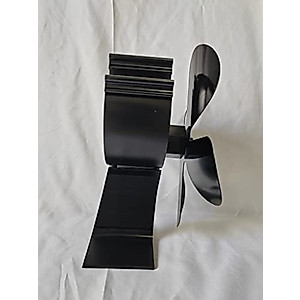 HAWCAFU Wood Stove Fan Heat Powered Stove Fan Fireplace Fan Log Burner Fan with Thermometer for Gas/Pellet/Log/Wood Buring Stove