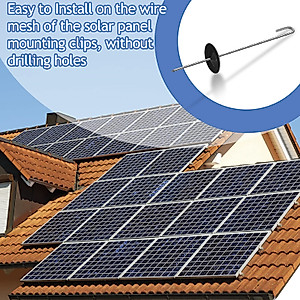 Solar Panel Guard Clips Animal Guard Fastener Clips Solar Panel Animal Guard Roll Kit Stainless Steel Fastener Clips for Solar Panel Bird Wire Pigeon Fence (50 Packs, 25 mm)