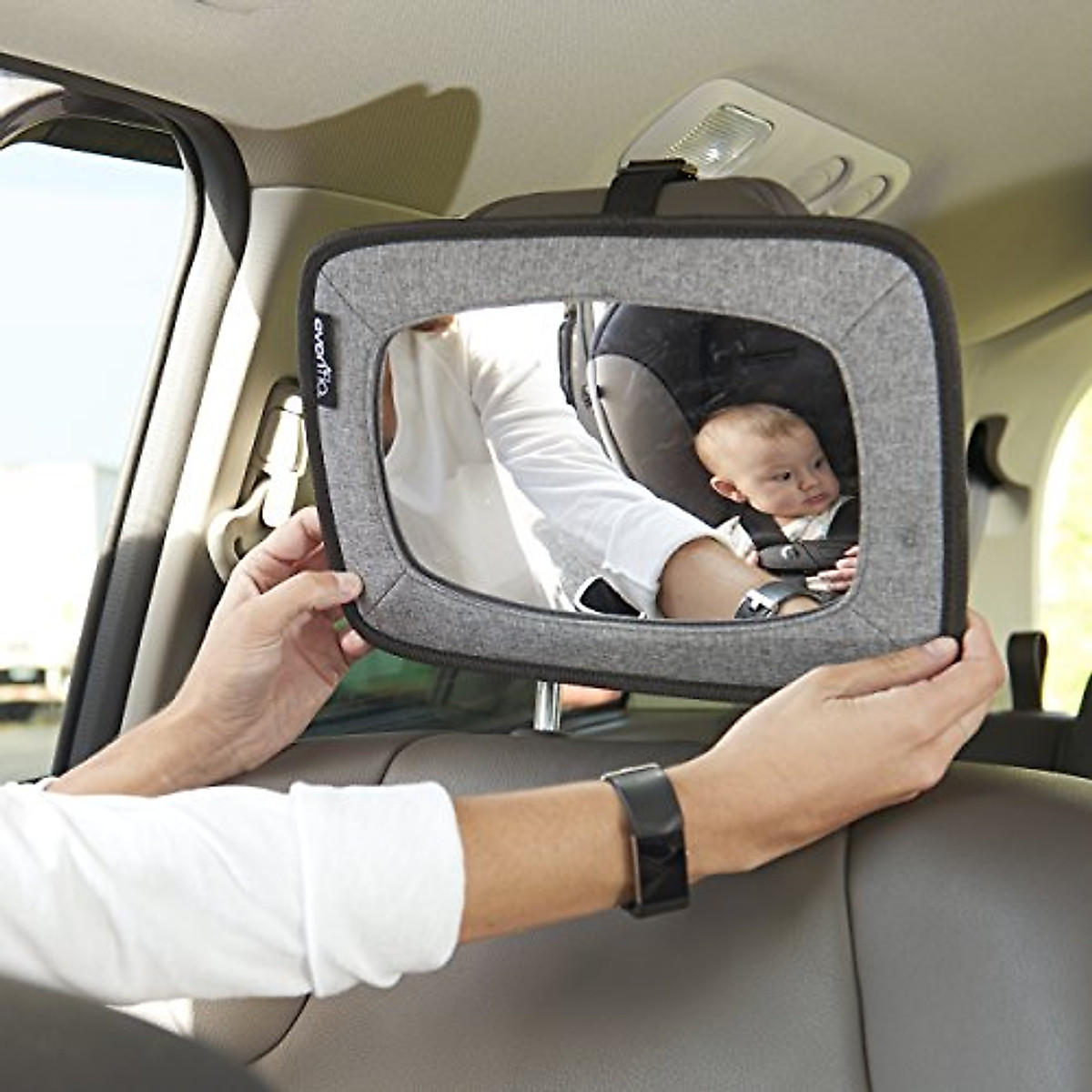 Backseat Baby Mirror For Rear-Facing Child (Grey Melange)