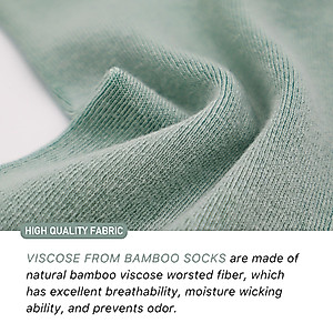 SERISIMPLE Women Thin Bamboo Socks Crew Lightweight Above Ankle Casual Dress Sock For Ladies Bootie Trouser 5 Pairs (Assorted5, Medium)