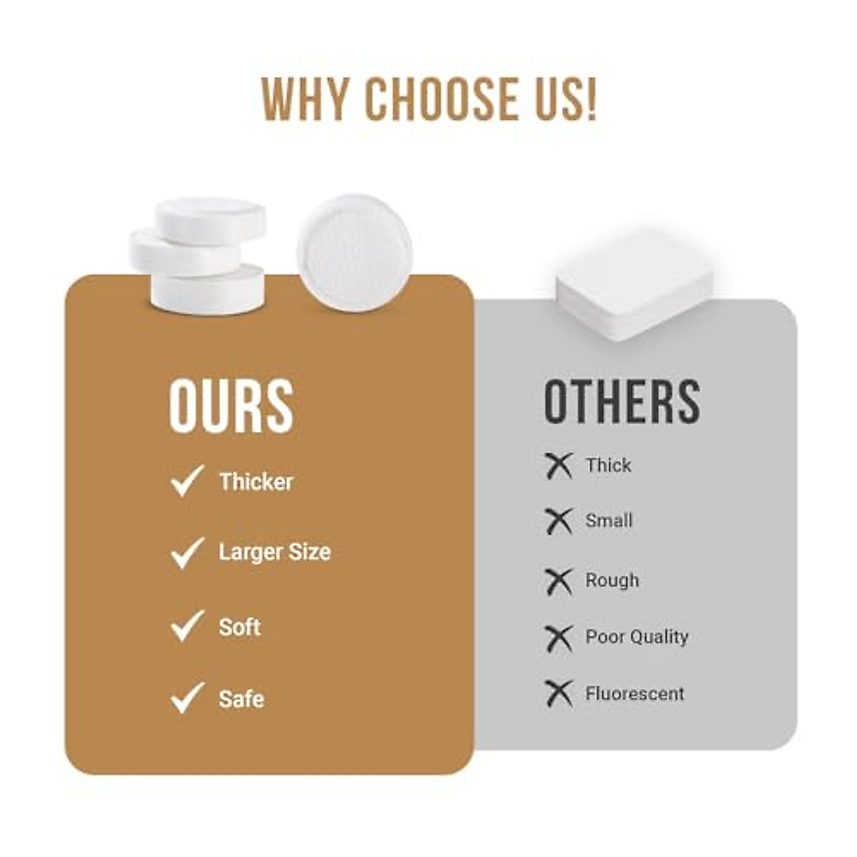 ARSHY 100 PCs Compressed Towels, Mini Tablets Disposable Portable Face Towel Cotton Coin Tissue for Travel, Camping, Hiking, Sport, Beauty Salon, Magic towel and Outdoor Activities