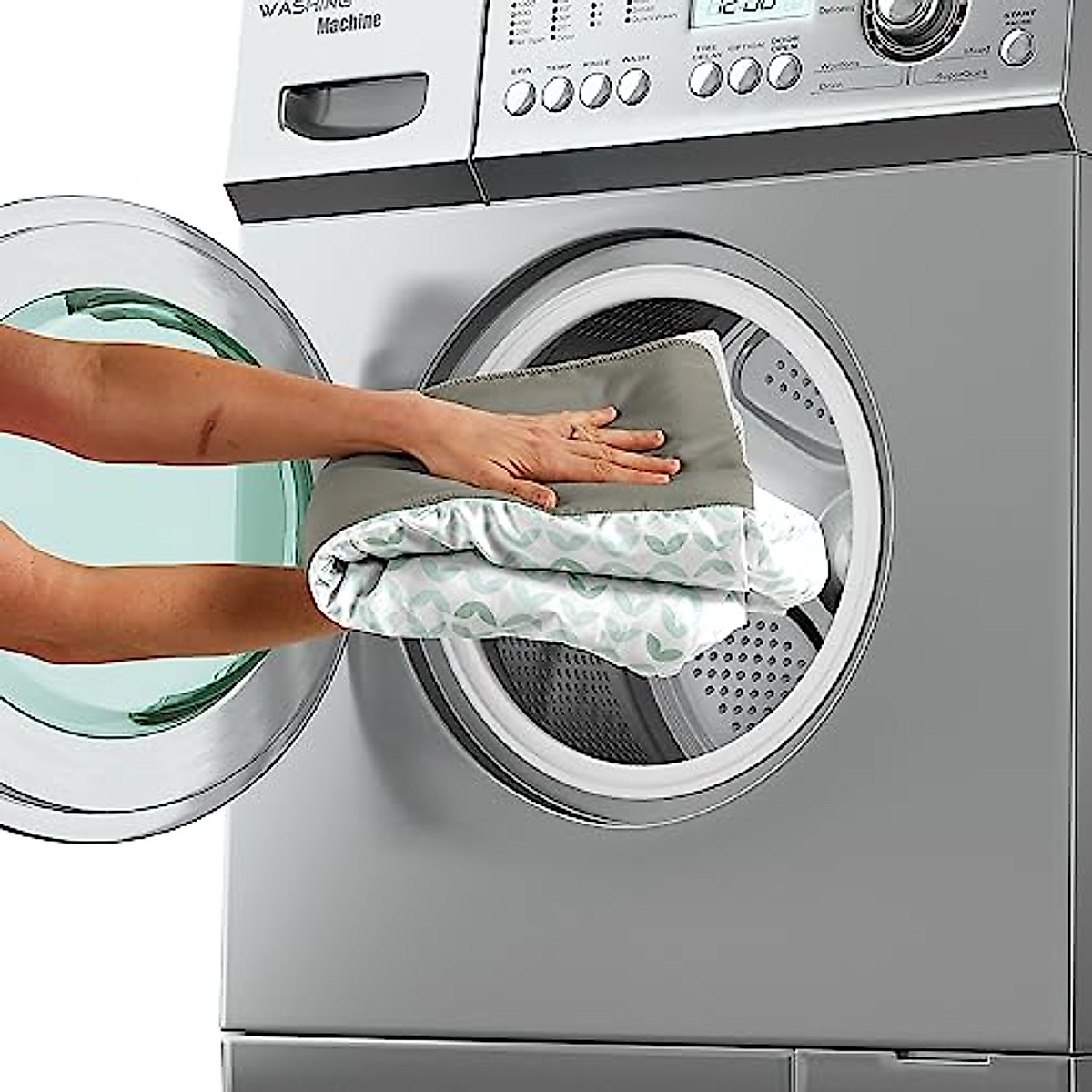 Ity by Ingenuity Snuggity Snug Bedside Baby Bassinet - Soothing Vibrations Portable Crib with Storage Basket - Nimbu