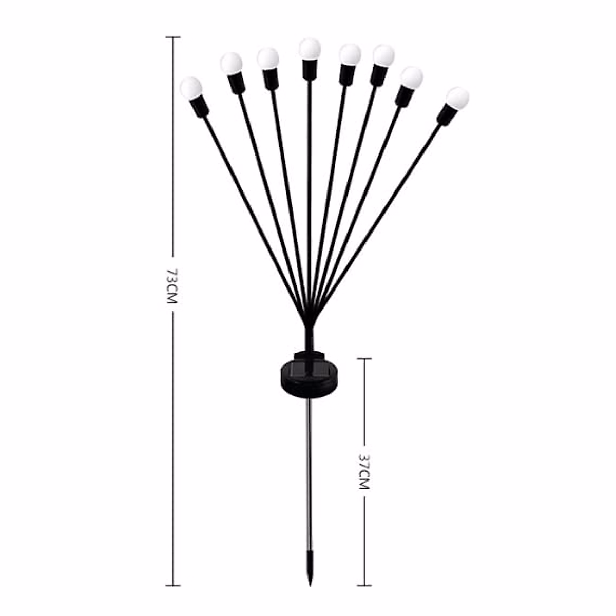 MONTPAL 8PCS Solar Powered Firefly Lights Outdoor Waterproof, Starburst Swaying Lights for Garden Yard, Flowerbed, Lawn and Walkway.