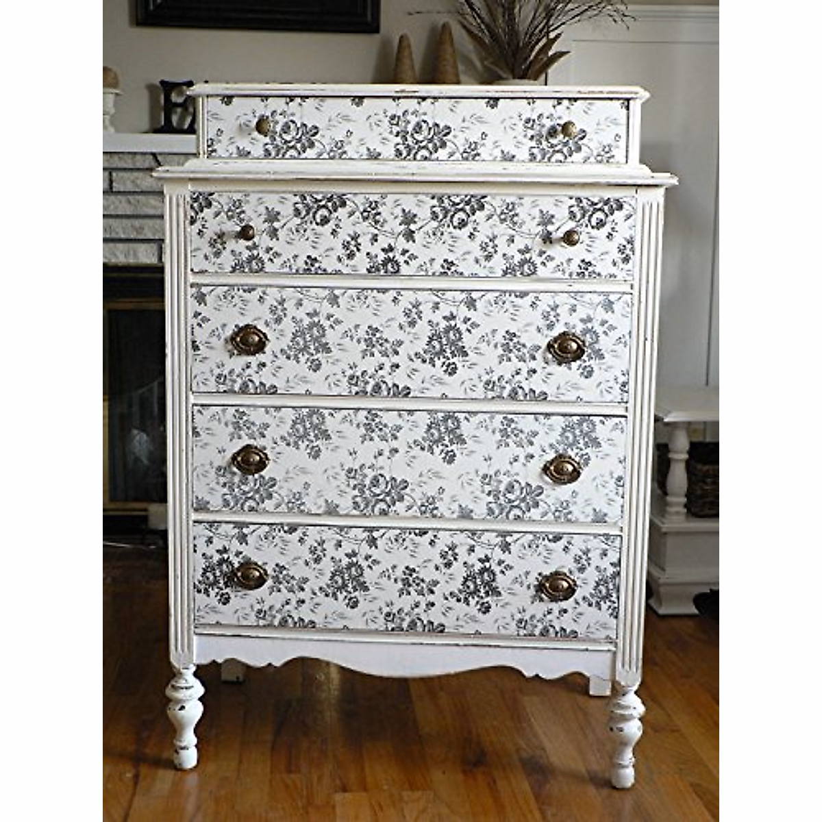 Magic Cover Premium Adhesive Vinyl Contact Shelf Liner and Drawer Liner, 18"x9', Black Toile