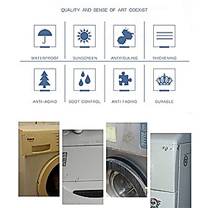 Washing Machine Cover for Top Load Washing Machine Protector Washer Dryer Covers for Automatic Compact Washer Top Loading Balcony Lavadora Waterproof Dustproof Sunproof Oxford (M(W22D22H36in))